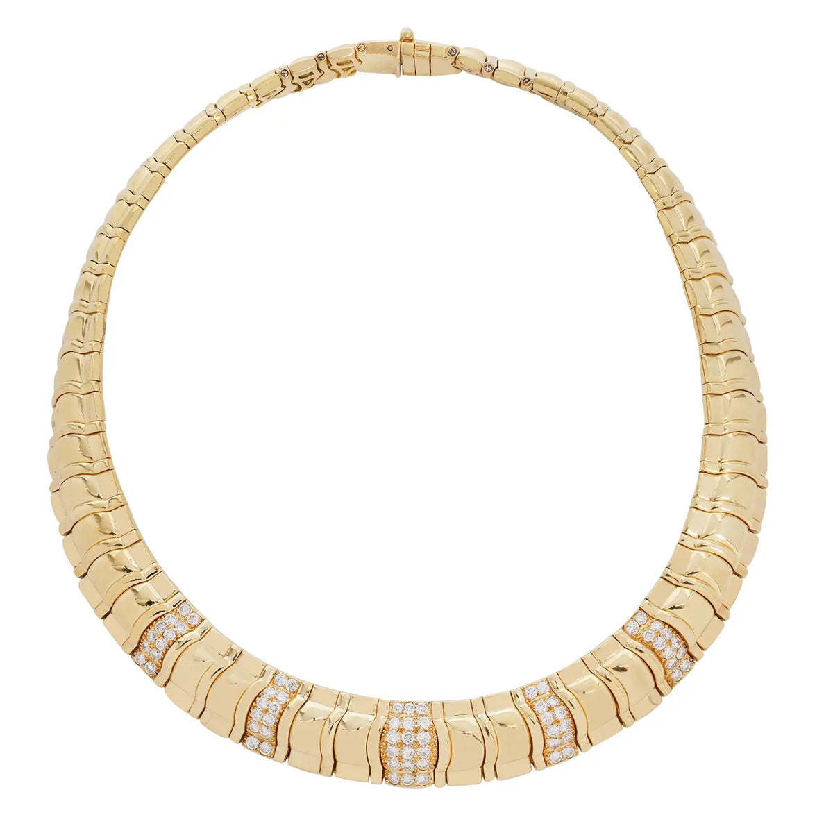 Piaget TANAGRA Necklace: Bold 18K Gold & Pavé Diamonds– Gleim the Jeweler